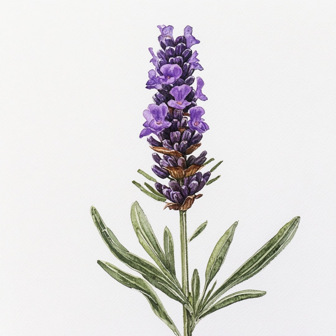 10 Printable Lavender Flower Decor, Realistic Watercolor Images ...