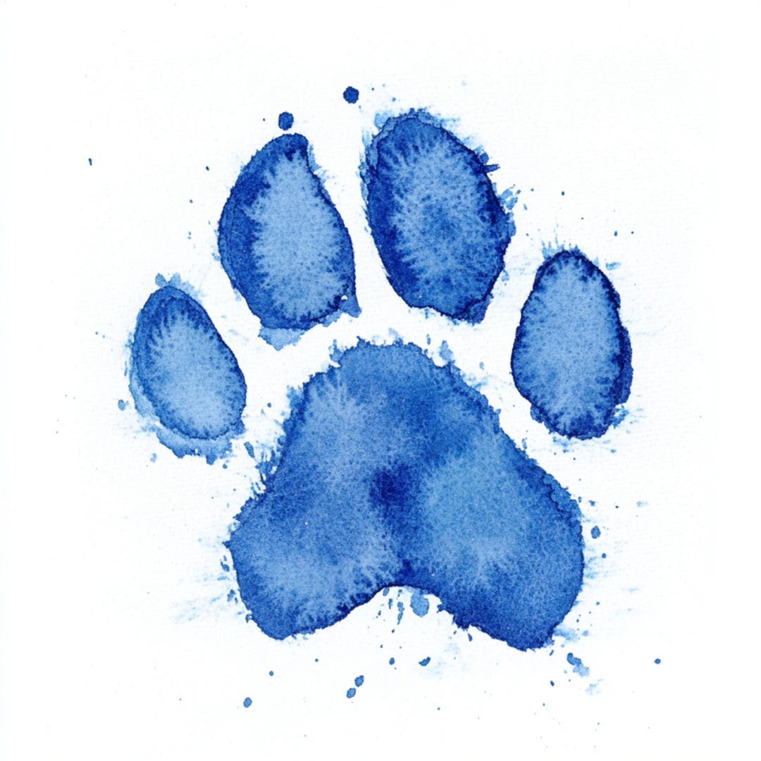 10 Printable Dogs Paw Clipart, Watercolor Paws, Cute Dogs Paws ...