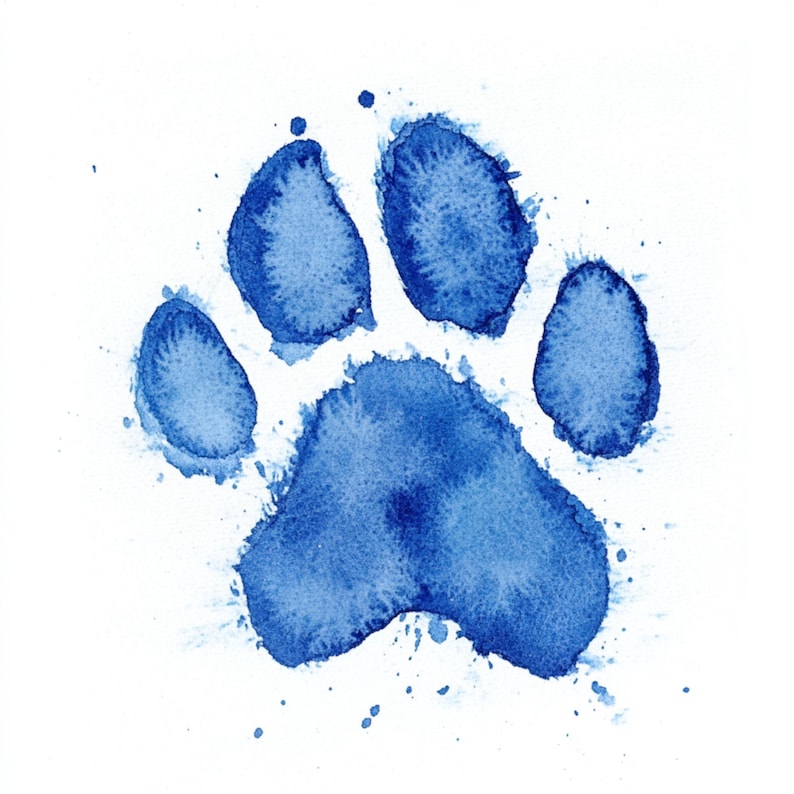10 Printable Dogs Paw Clipart, Watercolor Paws, Cute Dogs Paws ...