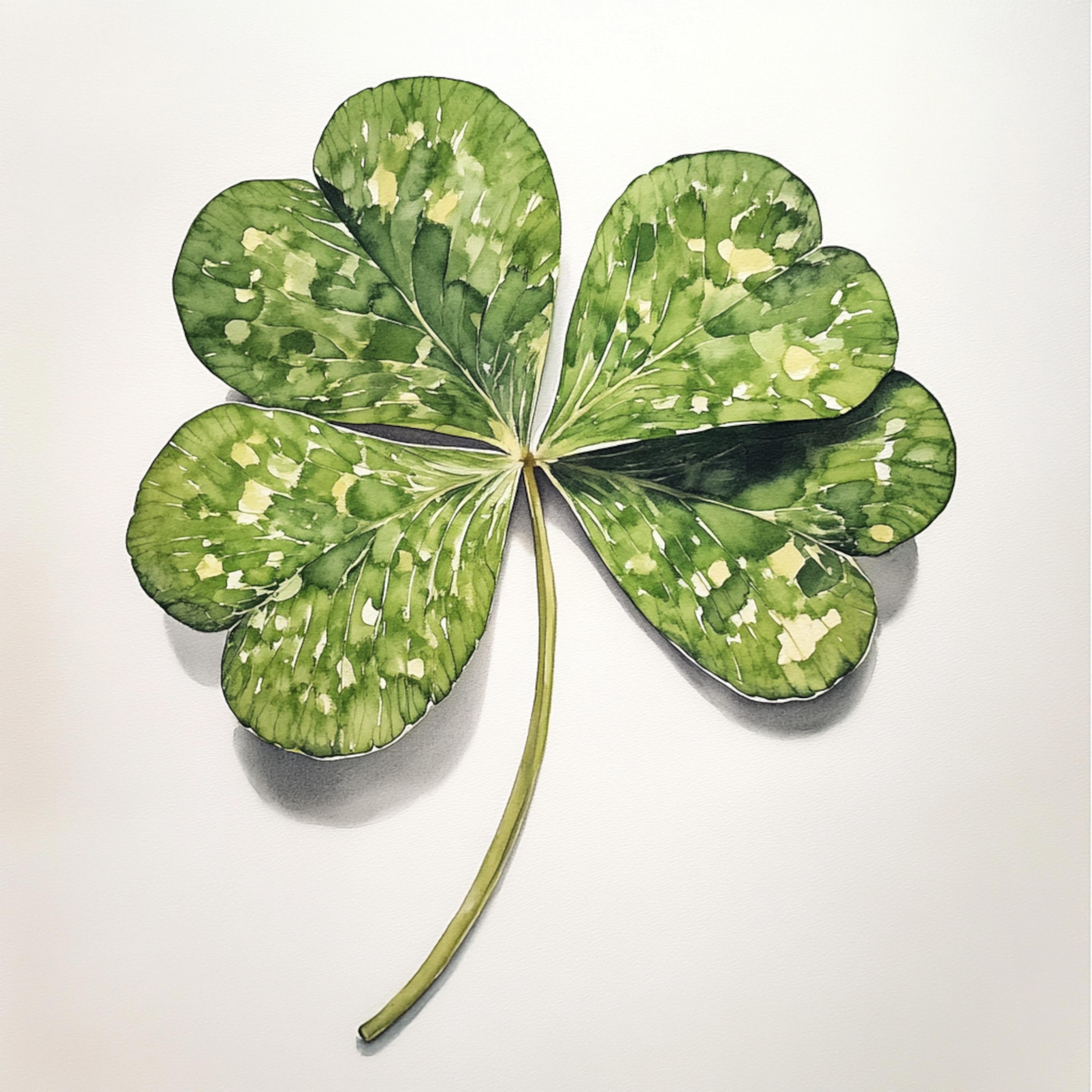 Printable Clover Leaf Decor, Watercolor Lucky Clover, Ivy Botanical Art ...