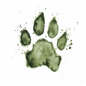 10 Printable Dogs Paw Clipart, Watercolor Paws, Cute Dogs Paws ...