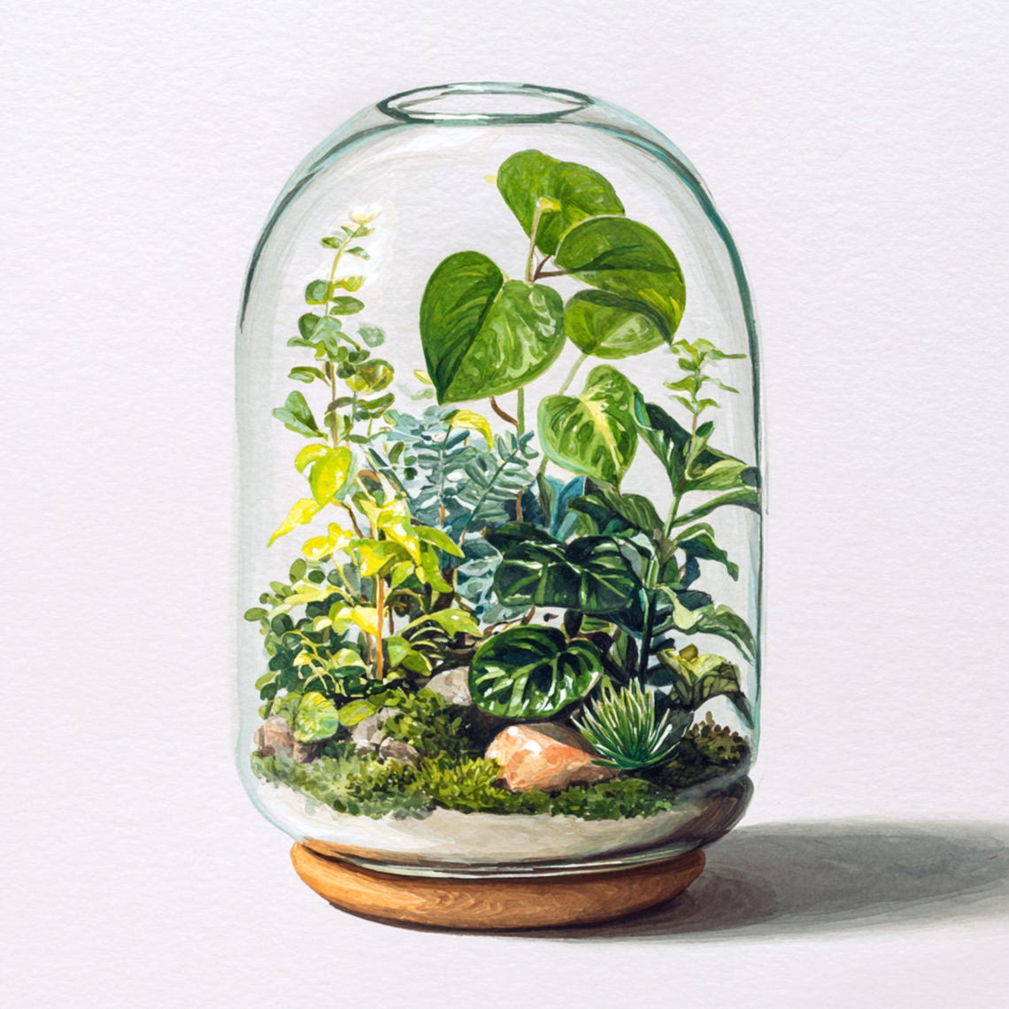10 Printable Terrarium, Glass Terrarium, Botanical Terrarium Decor ...
