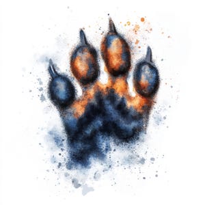 10 Printable Dogs Paw Clipart, Watercolor Paws, Cute Dogs Paws ...