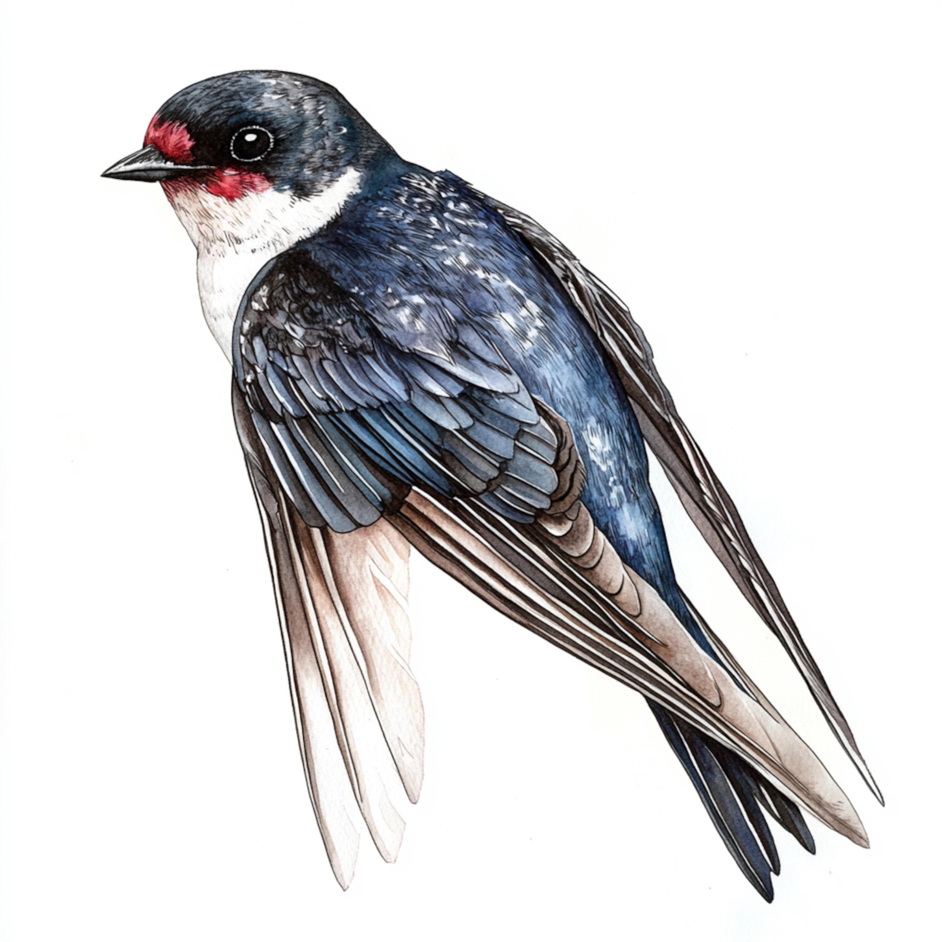 10 Printable Swallow, Swallow Bird, Watercolor Bird, Swallow Clip Art ...