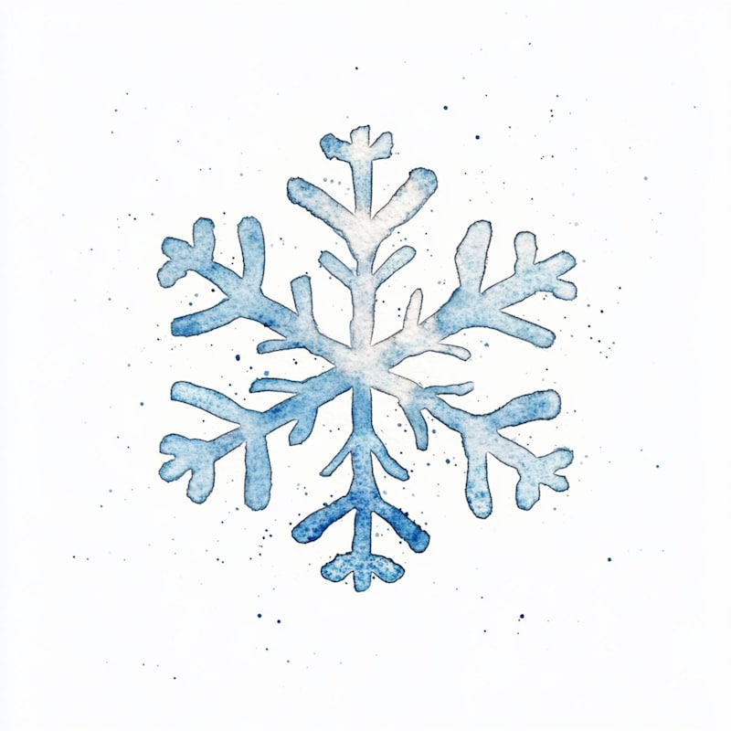 Schneeflocken aquarell - Etsy.de