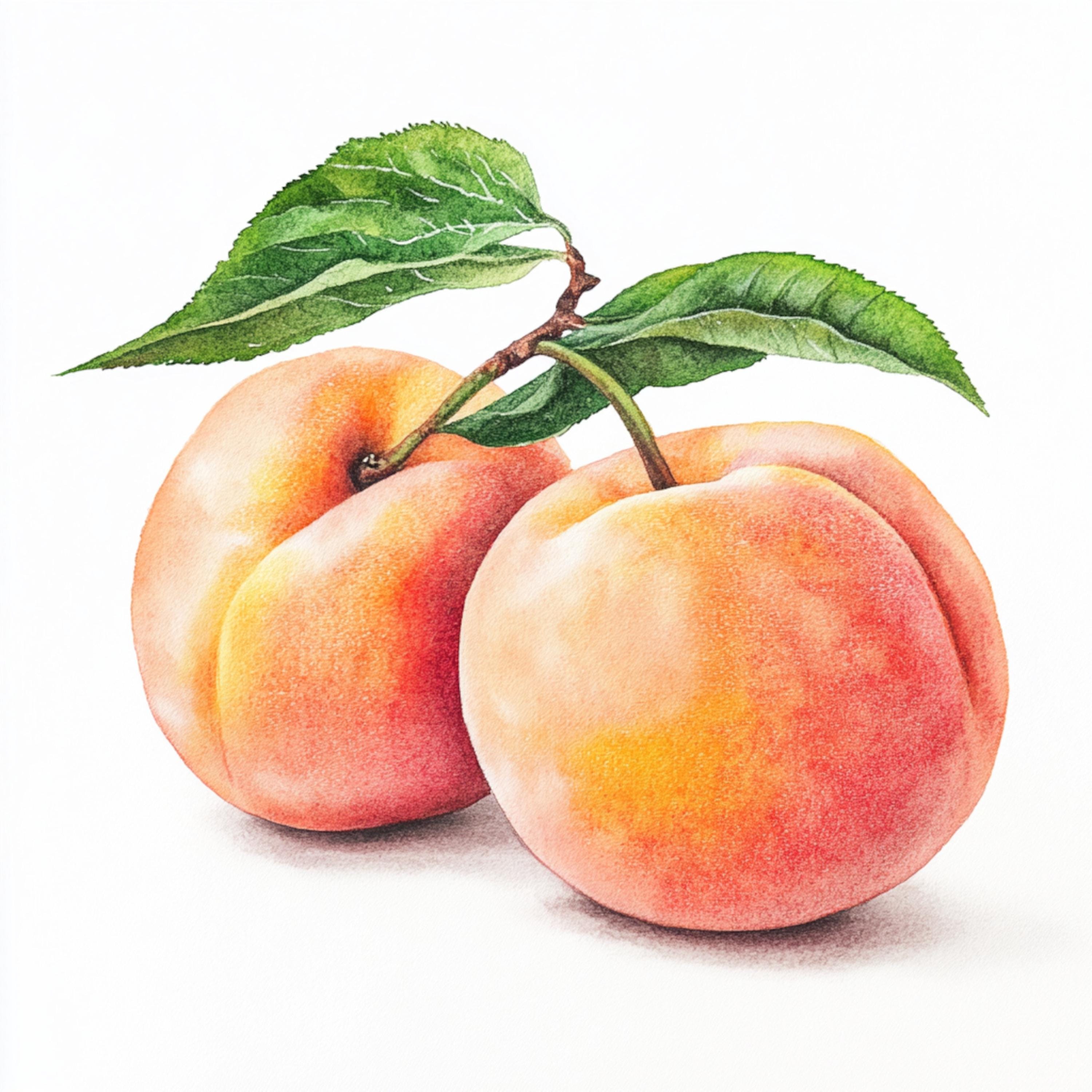 10 Printable Peaches, Watercolor Peaches, Peaches Clipart, Printable ...