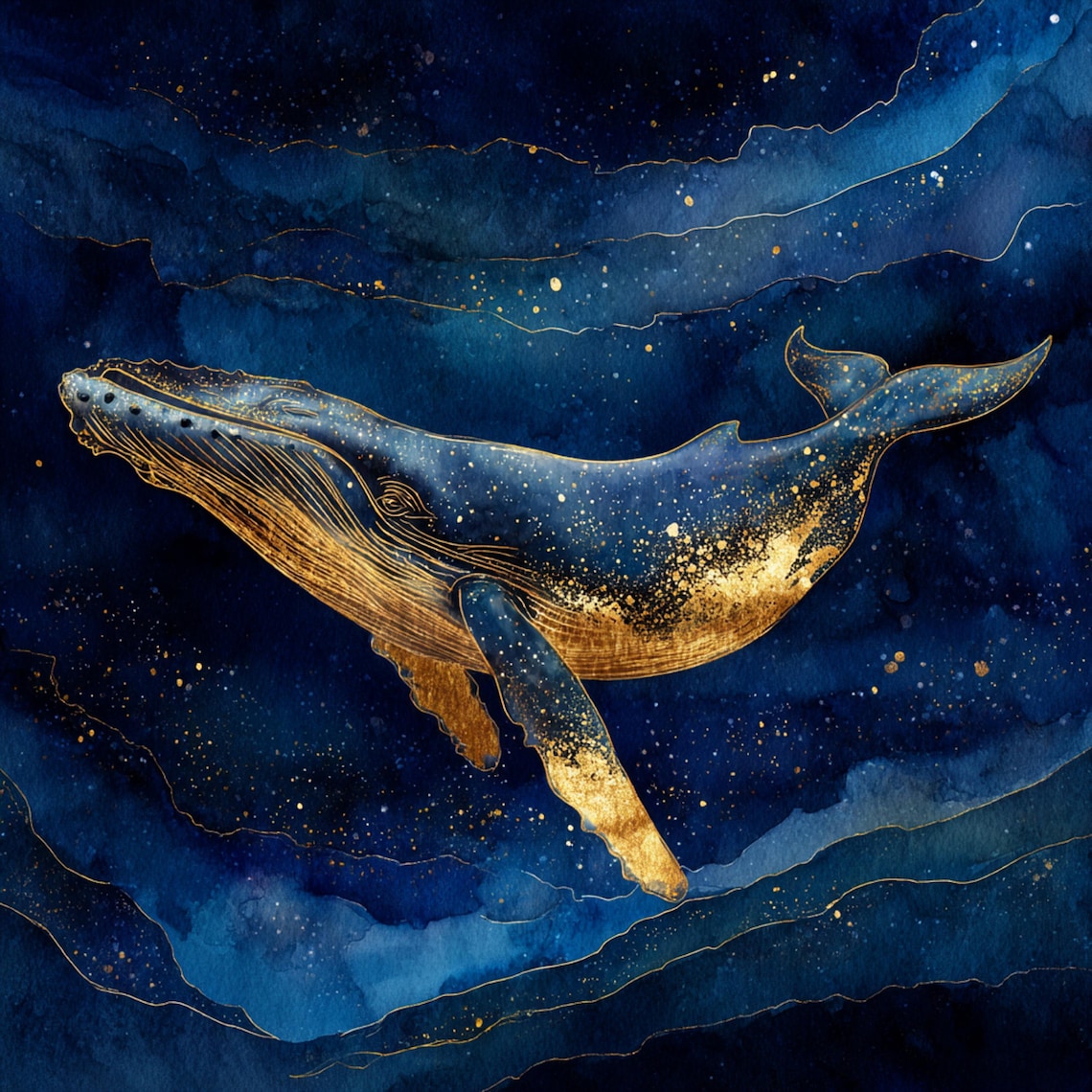 9 Printable Starry Whale Clipart, Whale Watercolor, Nautical Clip Art ...
