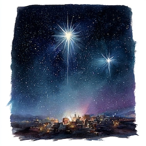 12 Printable Bethlehem Star, Christmas Religious, Bethlehem Star Night ...