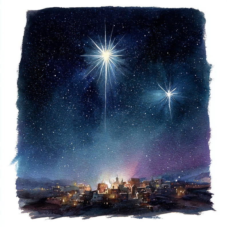 12 Printable Bethlehem Star, Christmas Religious, Bethlehem Star Night ...