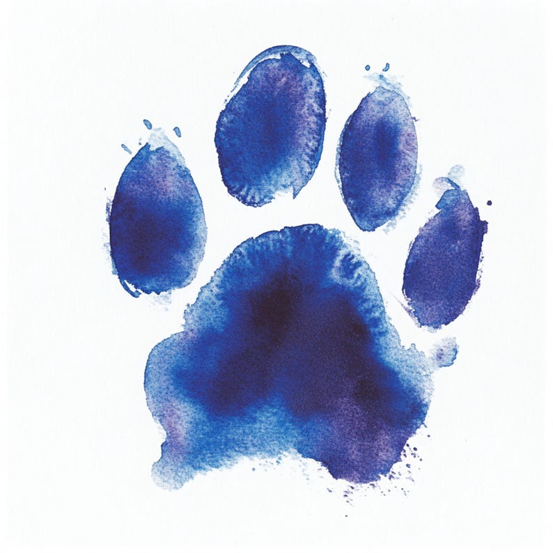 10 Printable Dogs Paw Clipart, Watercolor Paws, Cute Dogs Paws ...
