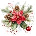 Christmas Poinsettia, Watercolor Images, Christmas Star Clipart, 10 ...