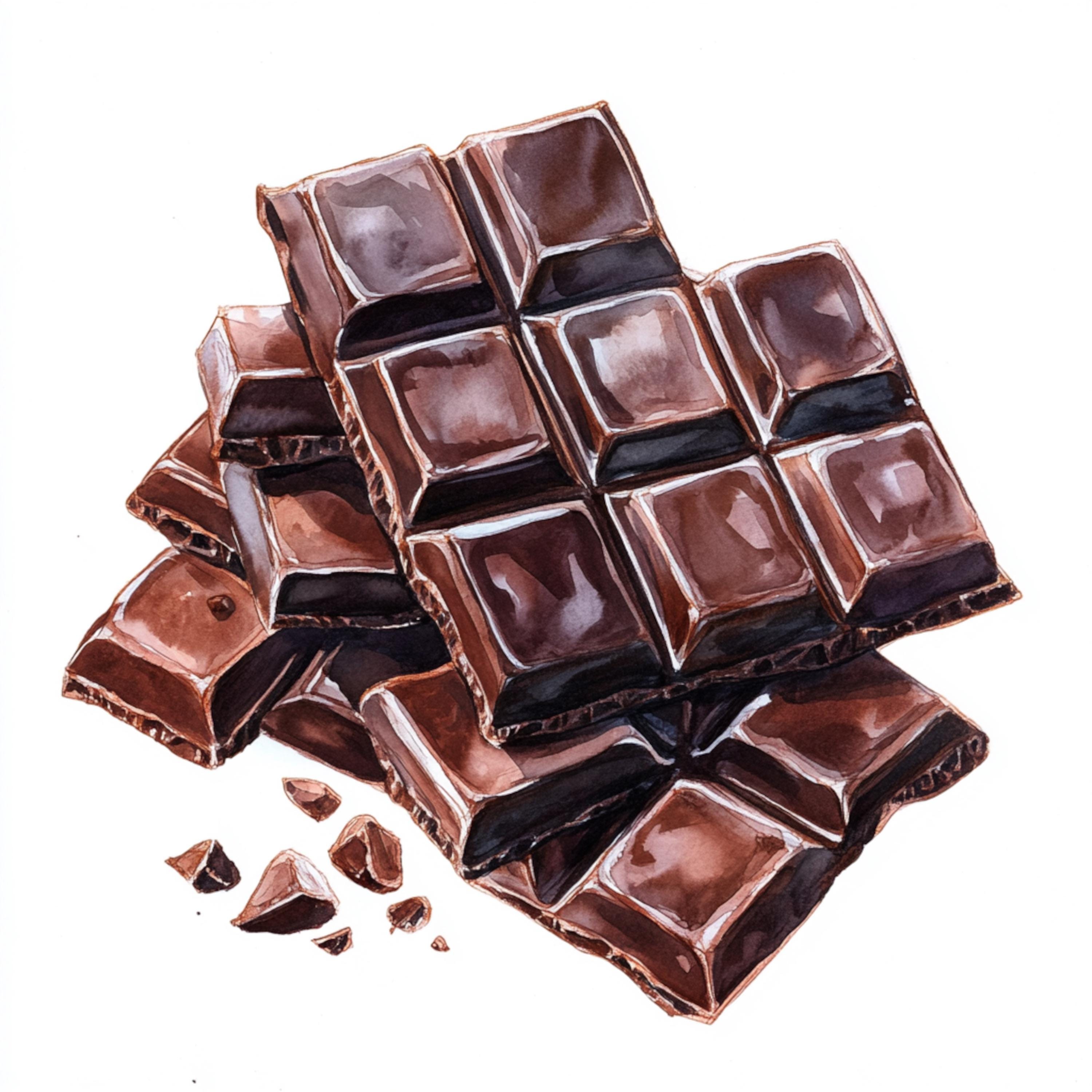 Printable Chocolate Art, Watercolor Images, Chocolate Decor, 10 Clip ...