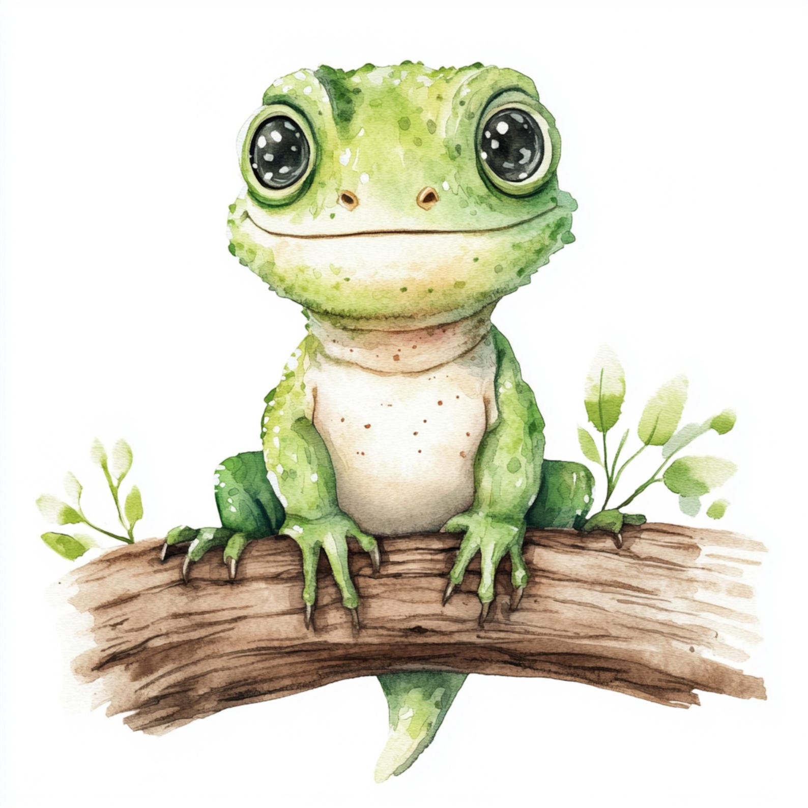 Printable Cute Iguana Clipart, Reptile Watercolor Art, Printable JPG ...