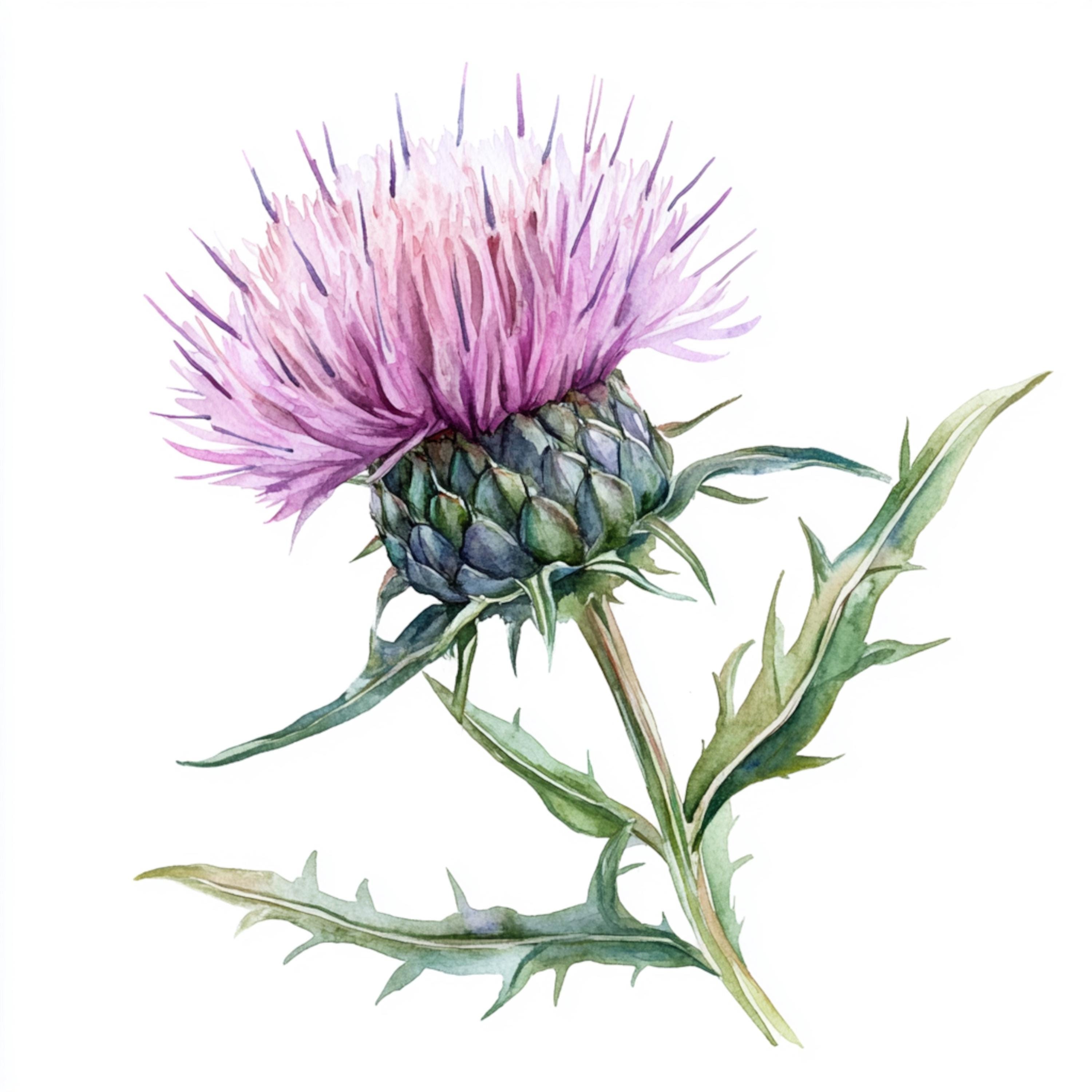 10 Printable Thistle Flower, Purple Flower, Housewarming Gift ...