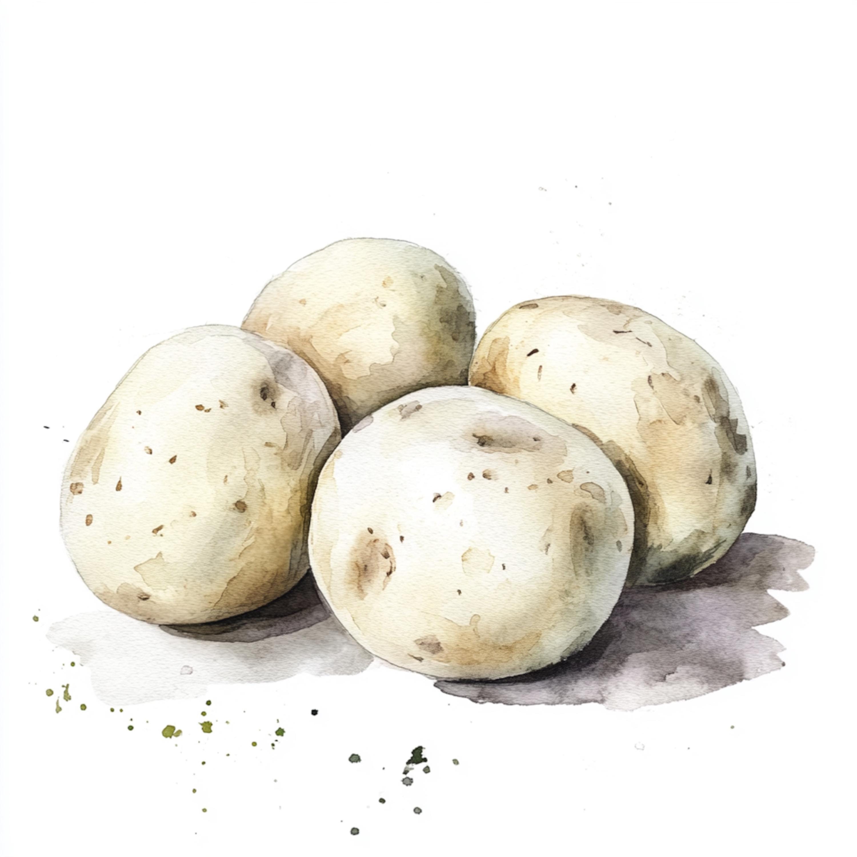 10 Printable Potatoes Art, Watercolor Images, Potatoes Clipart ...