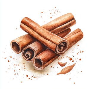 Printable Cinnamon, Watercolor Images, Cinnamon Sticks Decor, 10 Clip ...