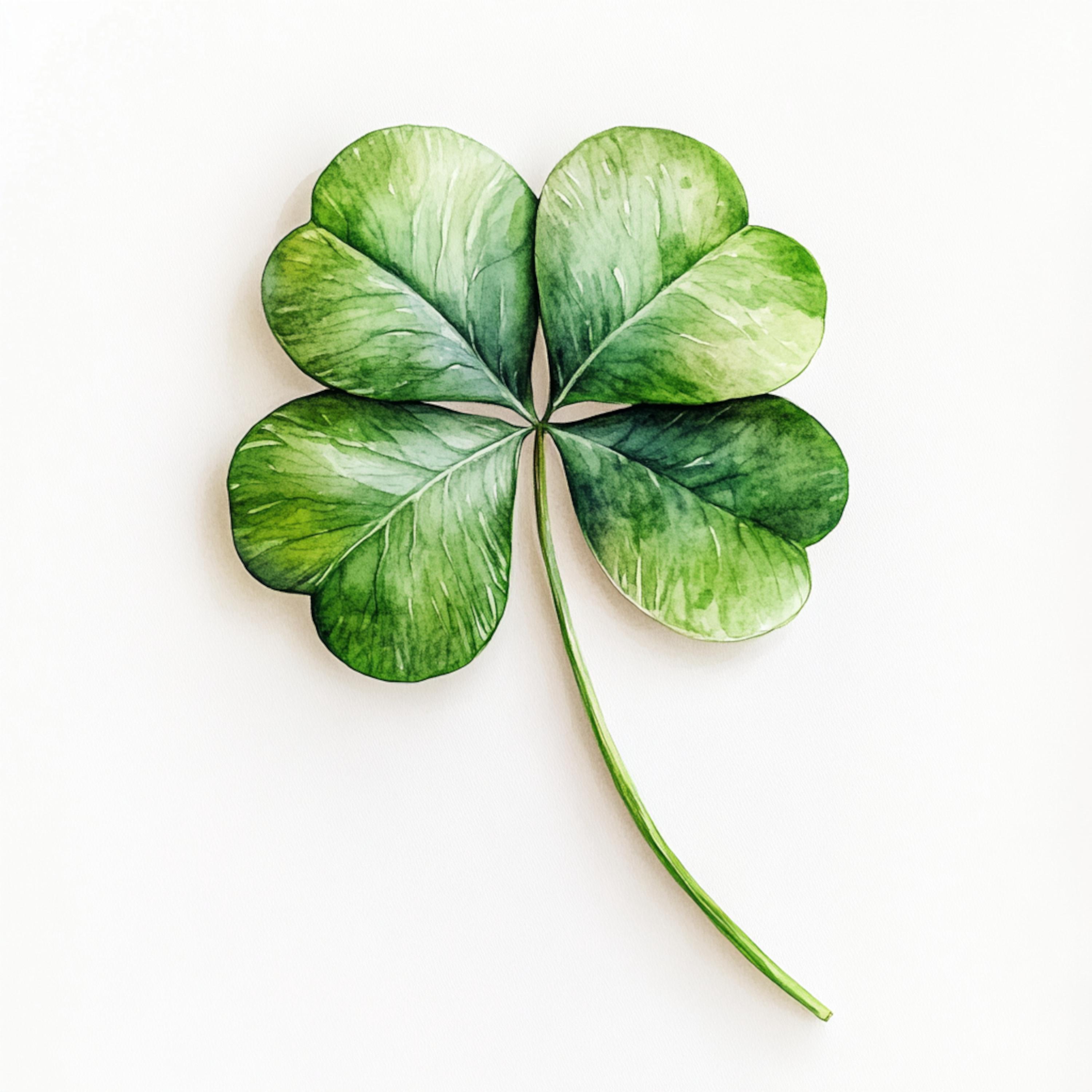 Printable Clover Leaf Decor, Watercolor Lucky Clover, Ivy Botanical Art ...