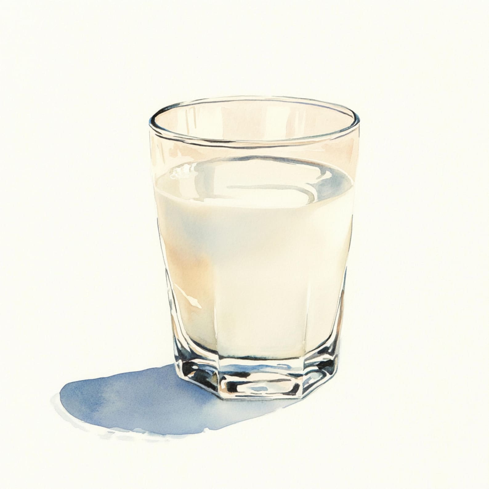 10 Printable Glass of Milk Art, Watercolor Milk, Healthy Food Decor ...