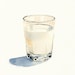 10 Printable Glass of Milk Art, Watercolor Milk, Healthy Food Decor ...