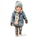 10 Printable Little Boy in Winter, Watercolor Boy, Watercolor Clipart ...