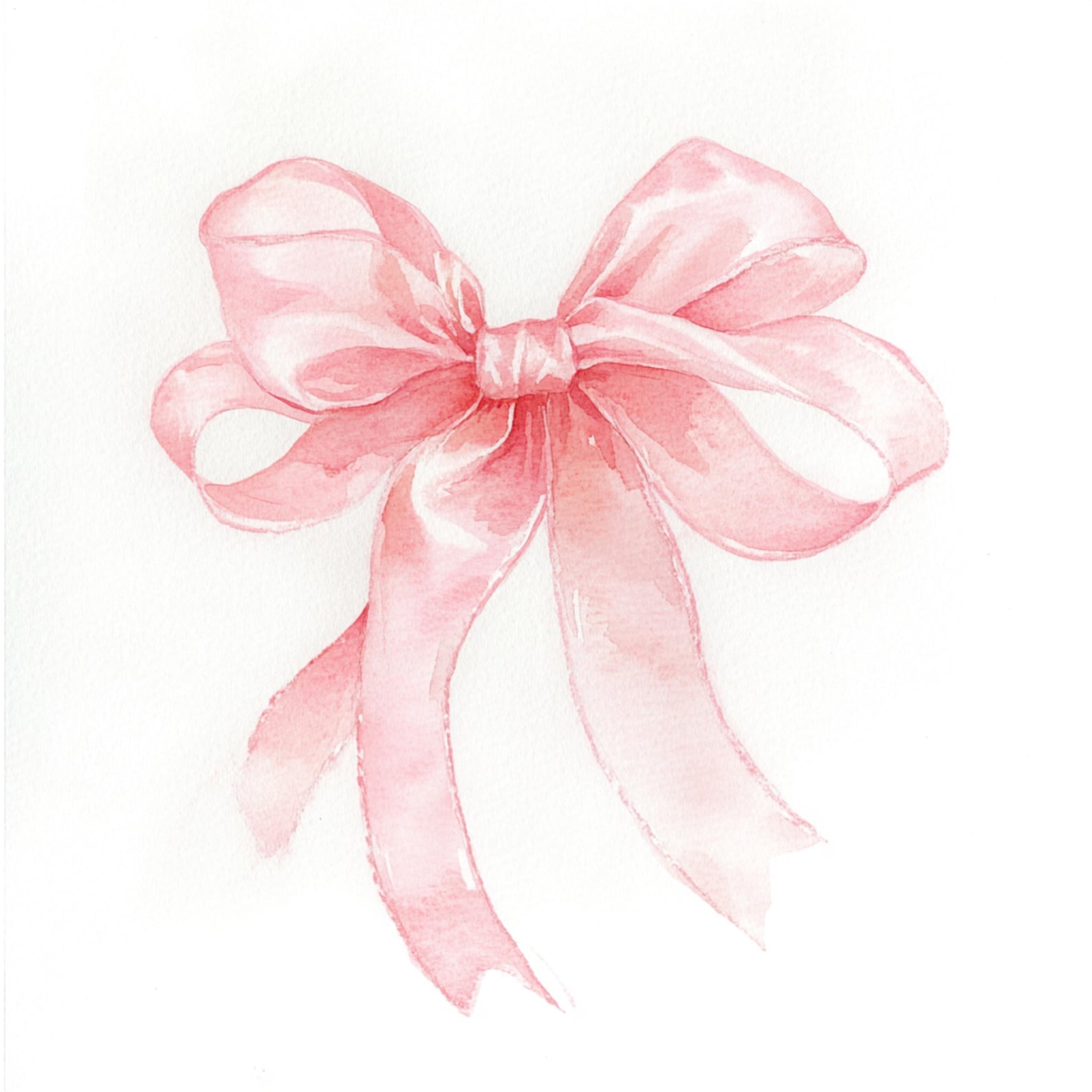 10 Printable Pink Bows, Watercolor Bows Clip Art, Printable Jpgs, Bows ...