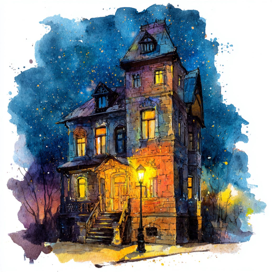 10 Printable Witch House, Haunted House Witch, Halloween House ...