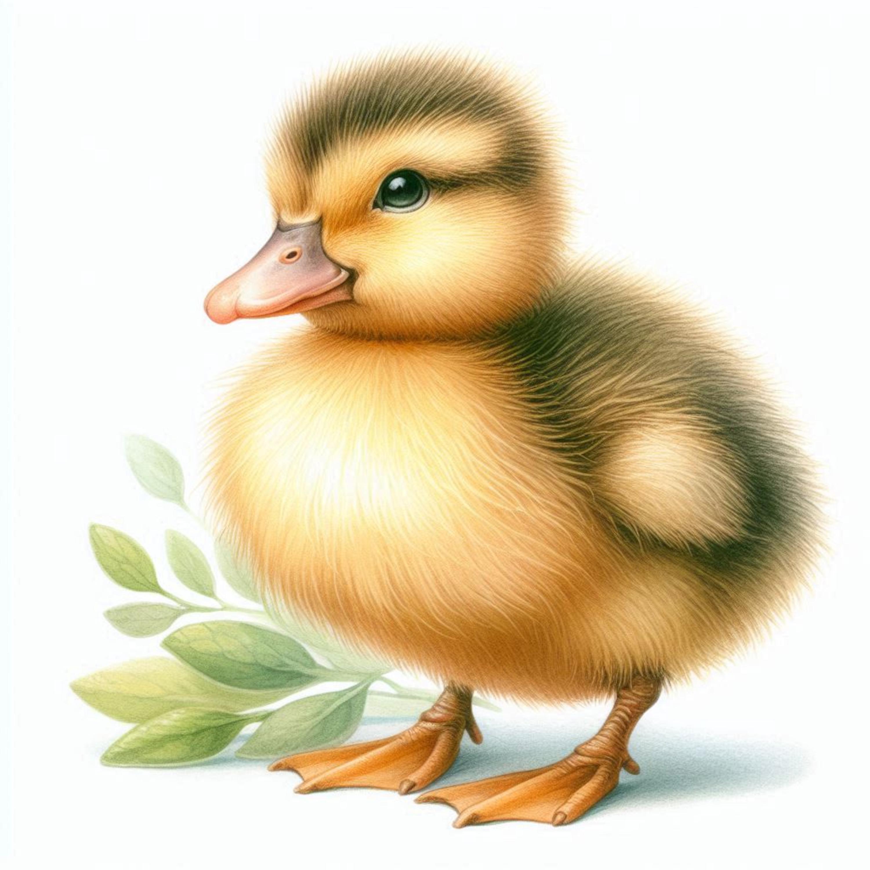 Printable Little Duck, Watercolor Baby Duck, 10 Cute Clipart, Printable ...