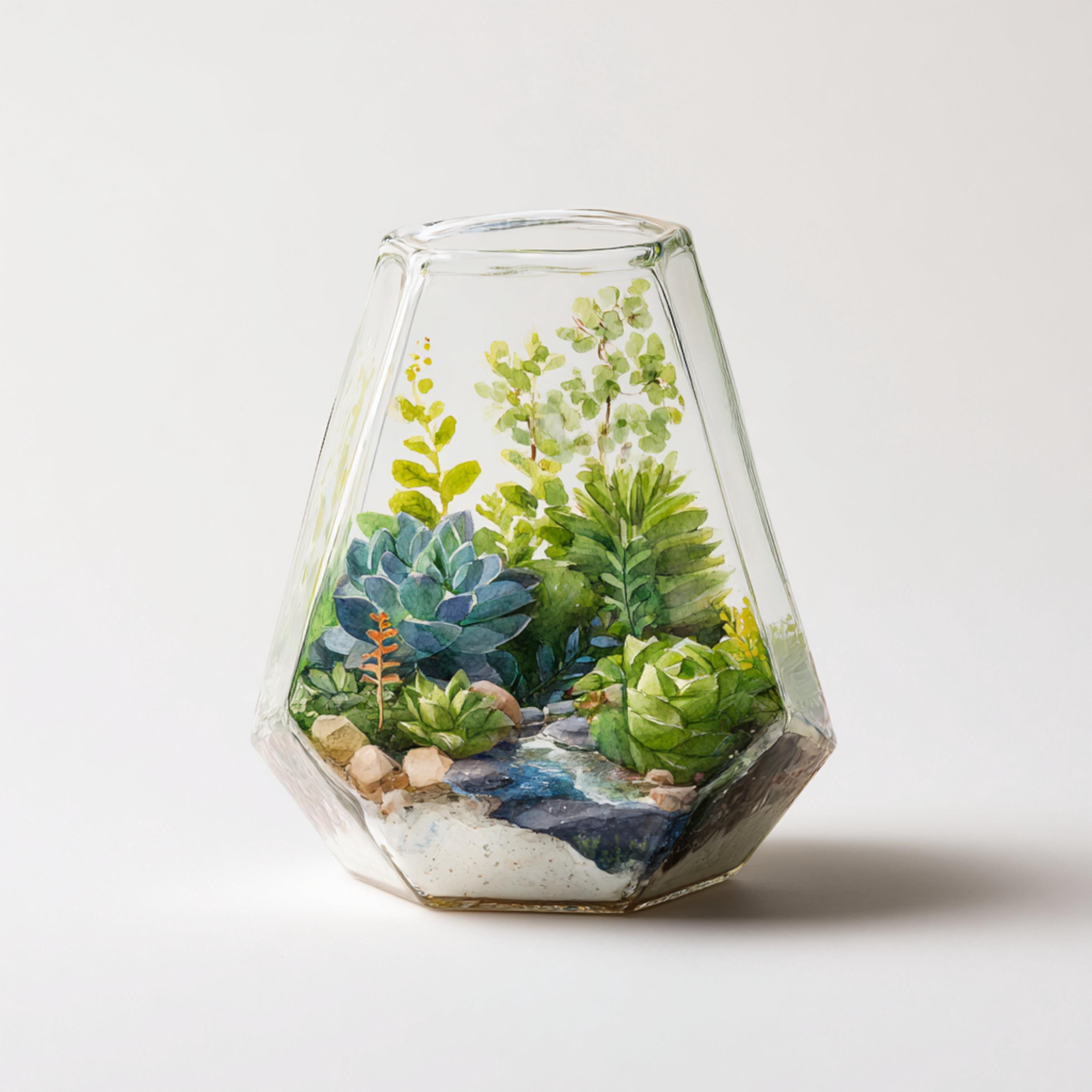 10 Printable Terrarium, Glass Terrarium, Botanical Terrarium Decor ...