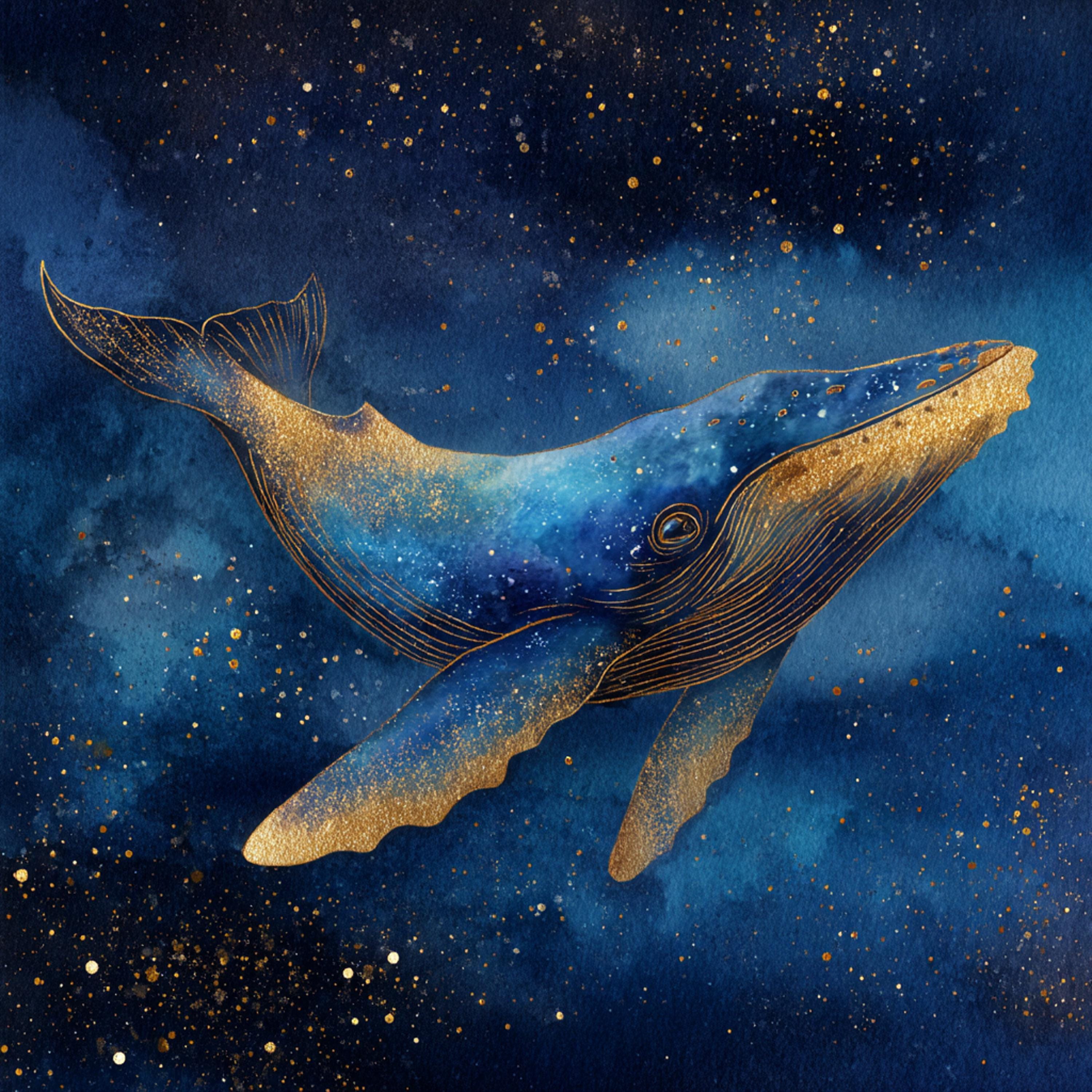 9 Printable Starry Whale Clipart, Whale Watercolor, Nautical Clip Art ...