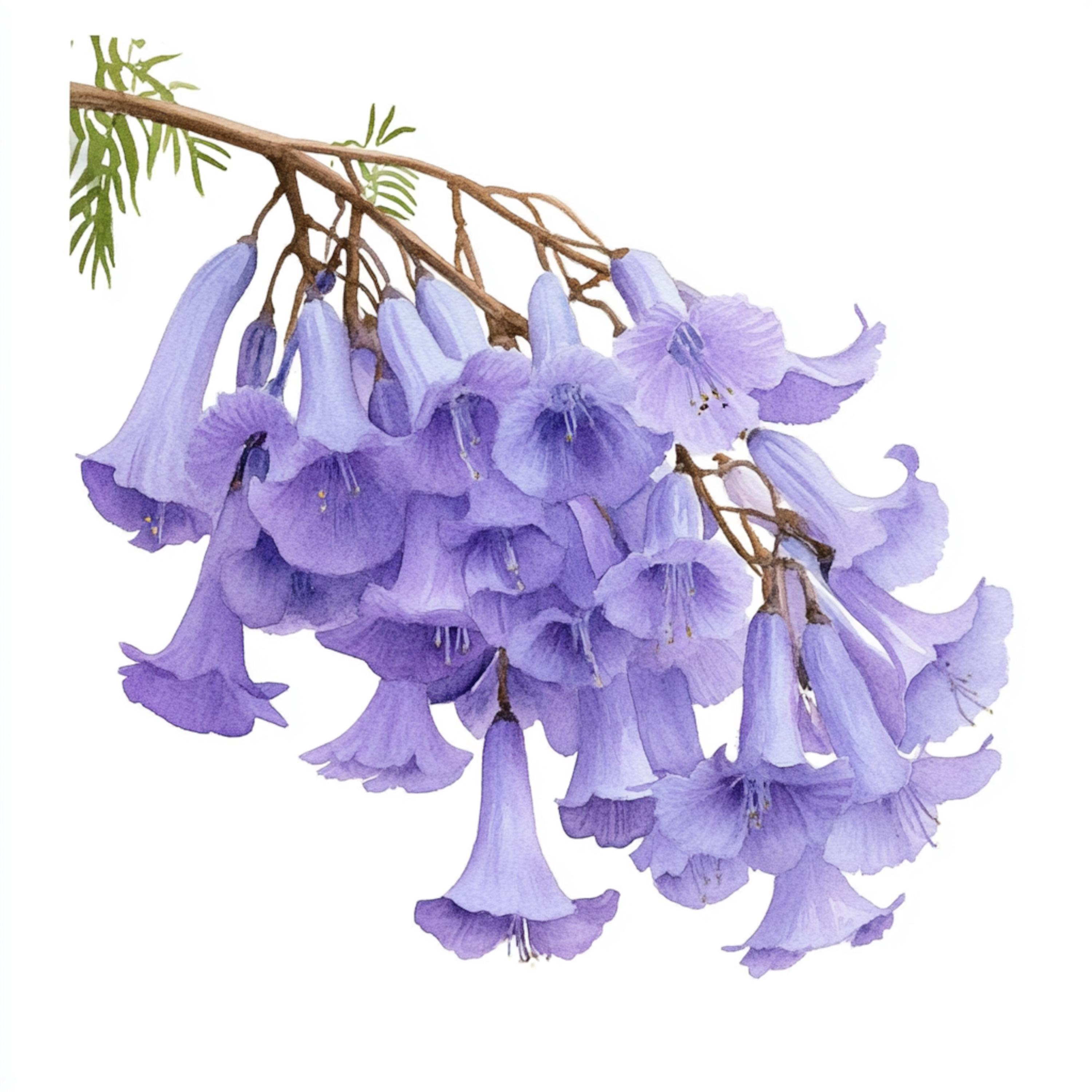 10 Printable Jacaranda, Purple Jacaranda Flower, Watercolor Clipart ...