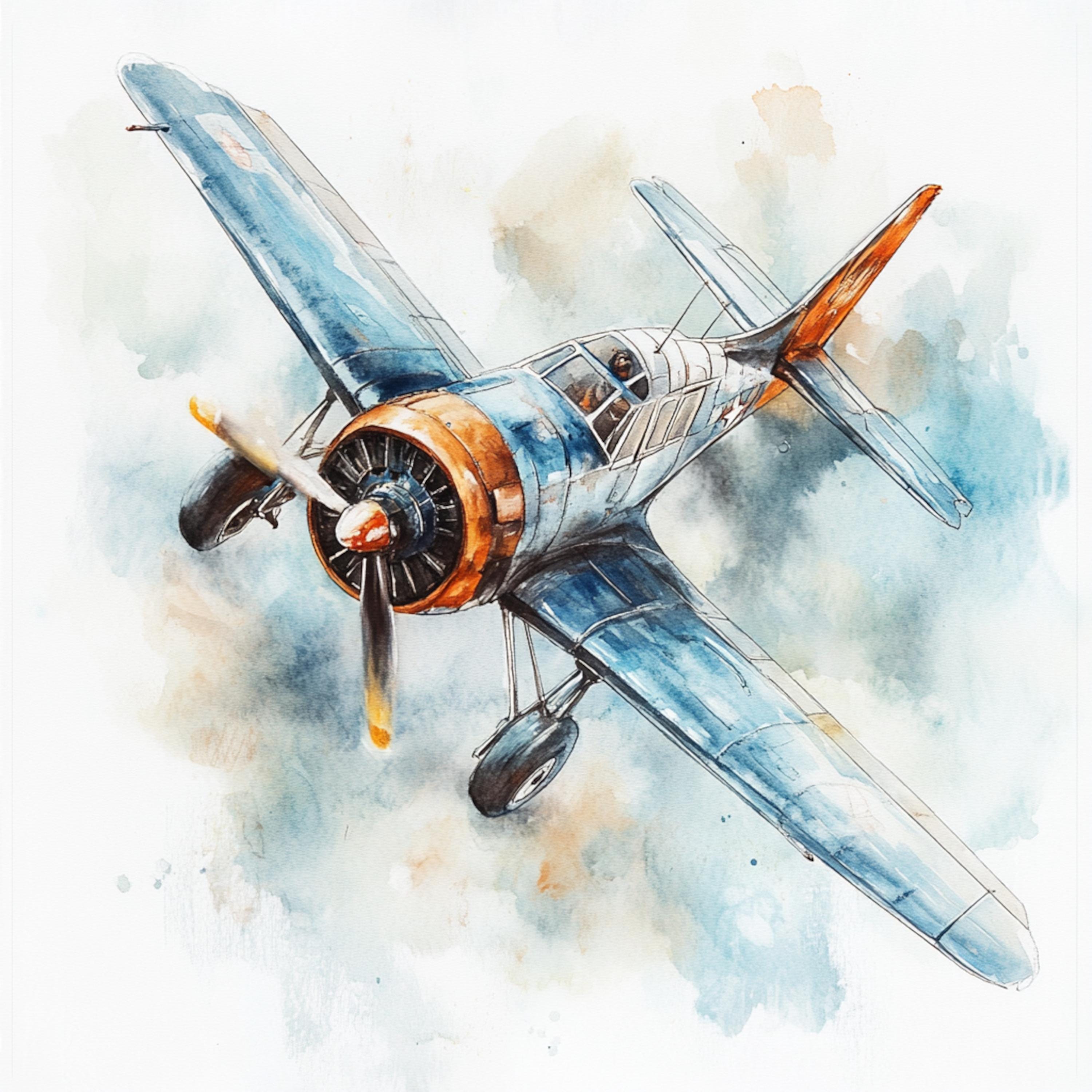 Printable Vintage Airplane, Airplane Prints, Kids Room Wall Art ...