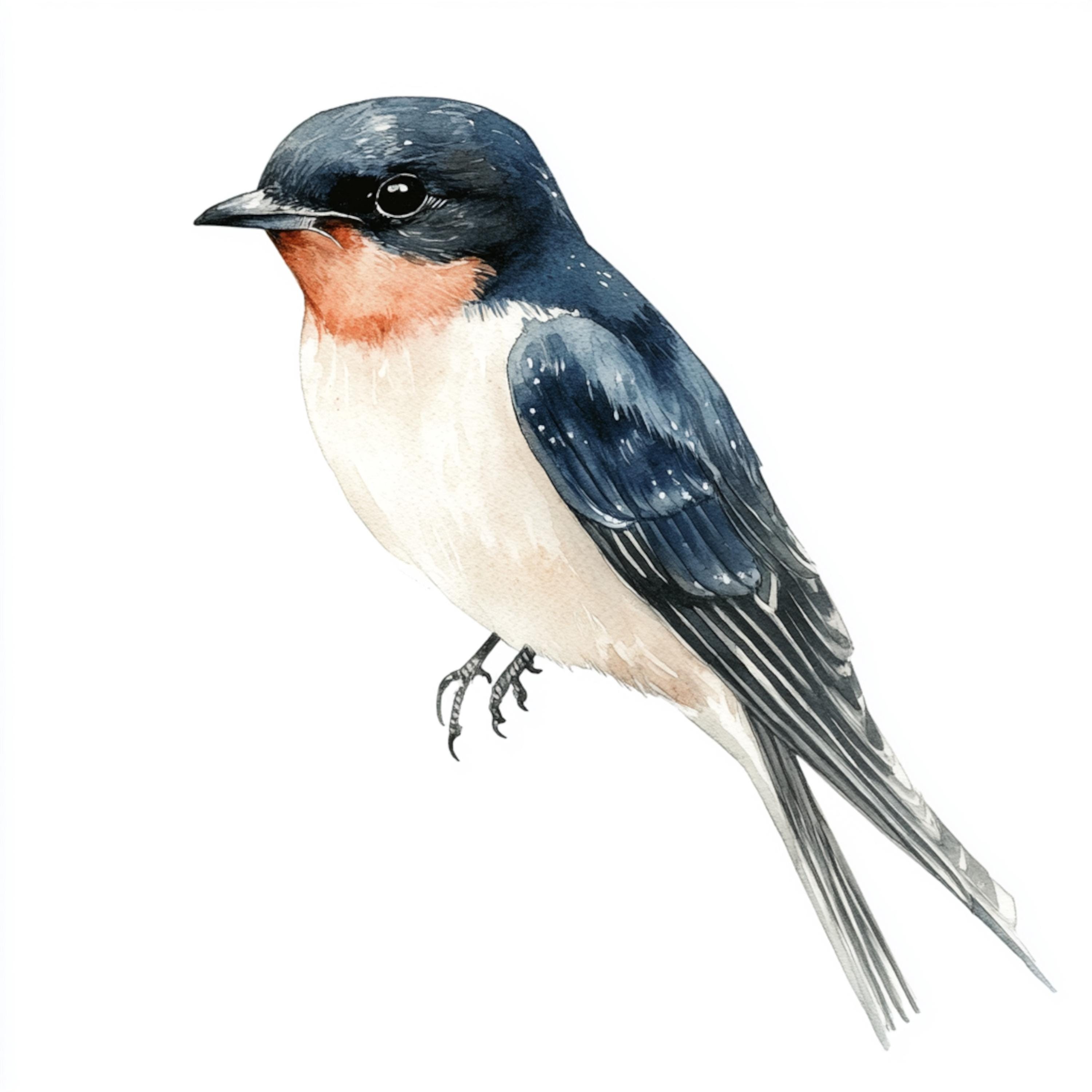 10 Printable Swallow, Swallow Bird, Watercolor Bird, Swallow Clip Art ...