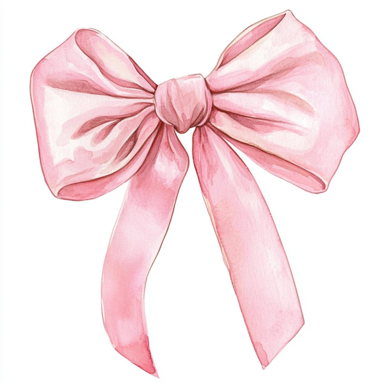 10 Printable Pink Bows, Watercolor Bows Clip Art, Printable Jpgs, Bows ...