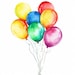Printable Colorfull Balloons, Watercolor Party Ballons, Printable Jpgs ...