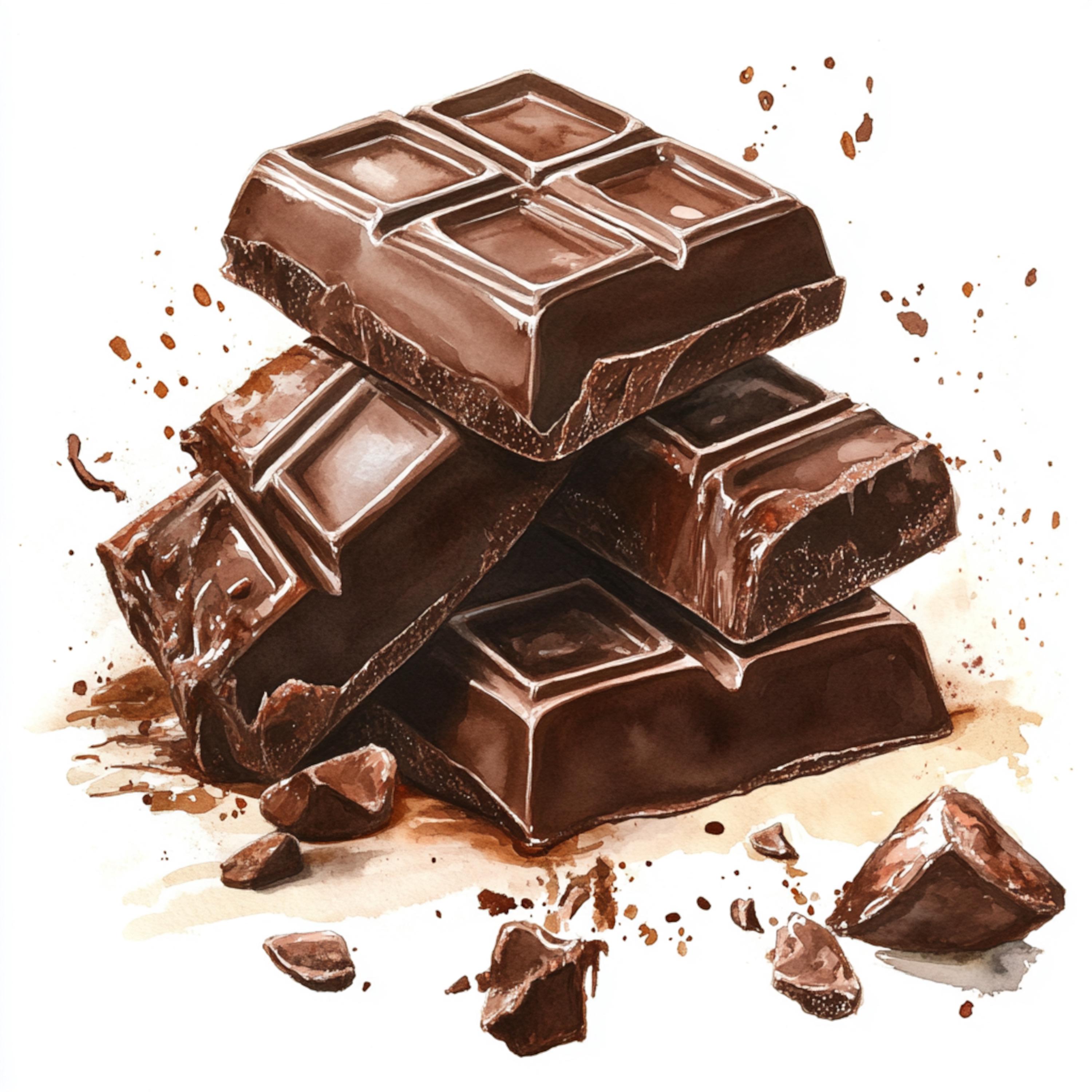Printable Chocolate Art, Watercolor Images, Chocolate Decor, 10 Clip ...