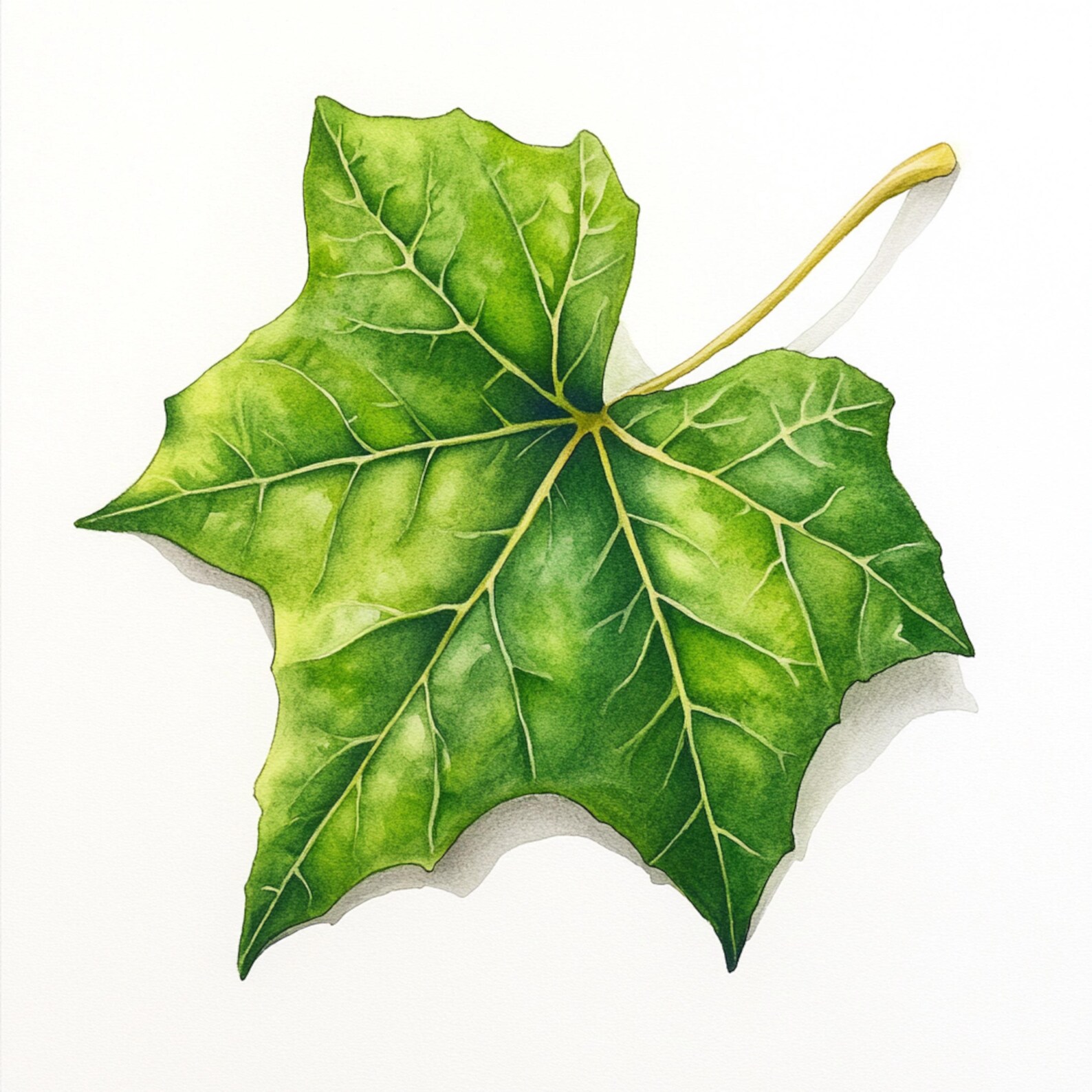 Printable Ivy Leaf Decor, Watercolor 10 Images, Ivy Botanical Art ...