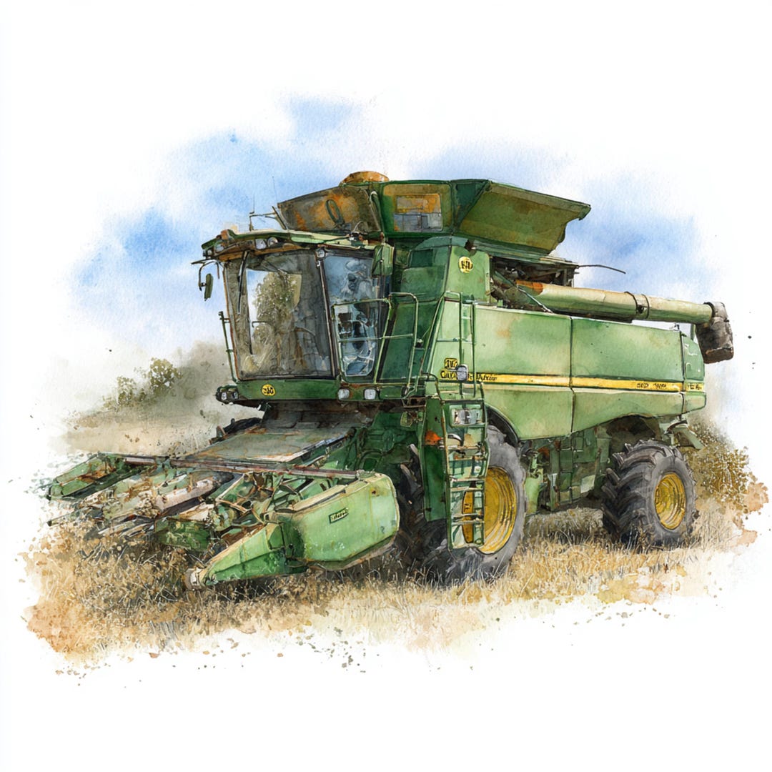 12 Printable Farm Combine, Combine Harvester Tractor Clipart ...