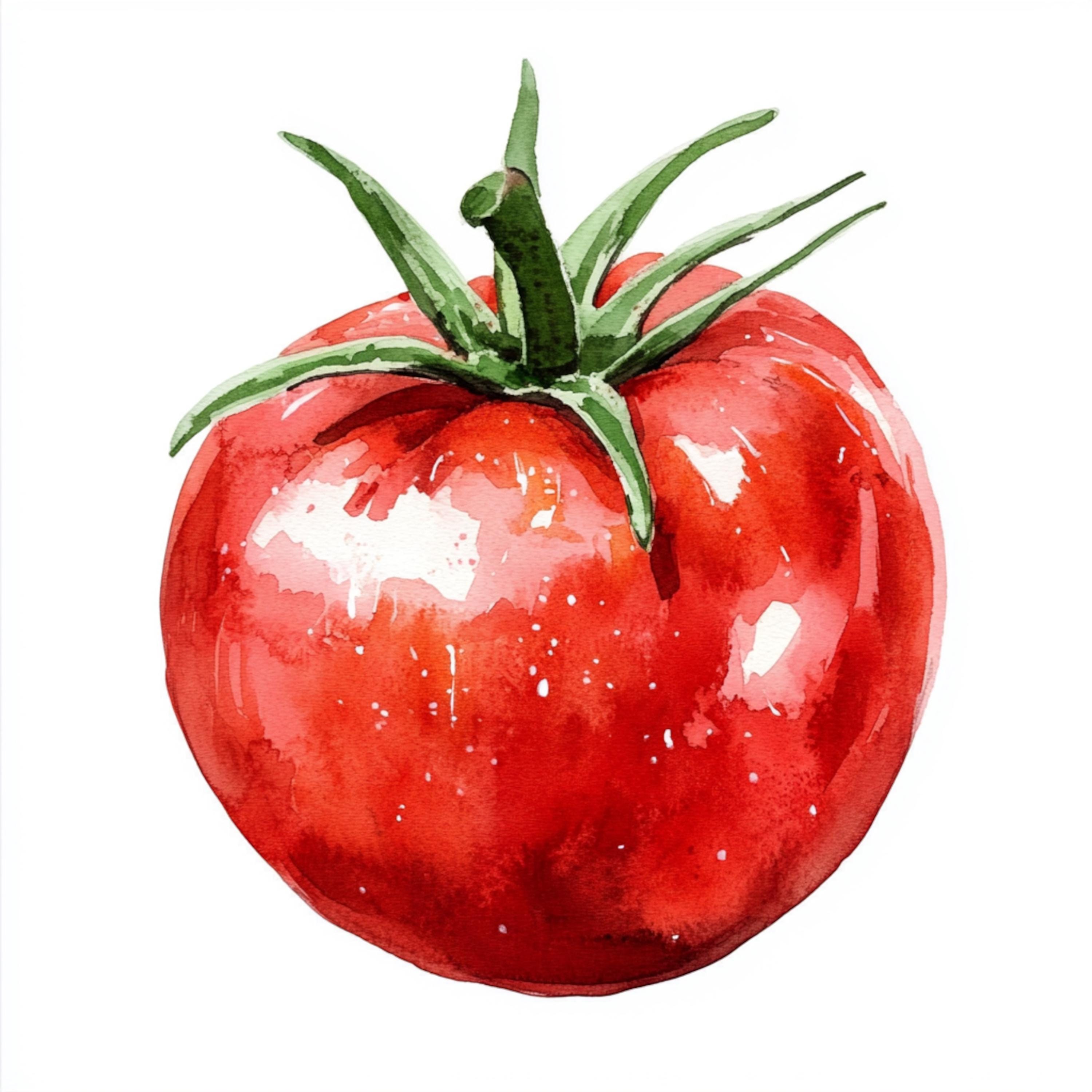 Printable Tomato Decor, Watercolor Images, Tomatoes Art, 10 Clip Art ...