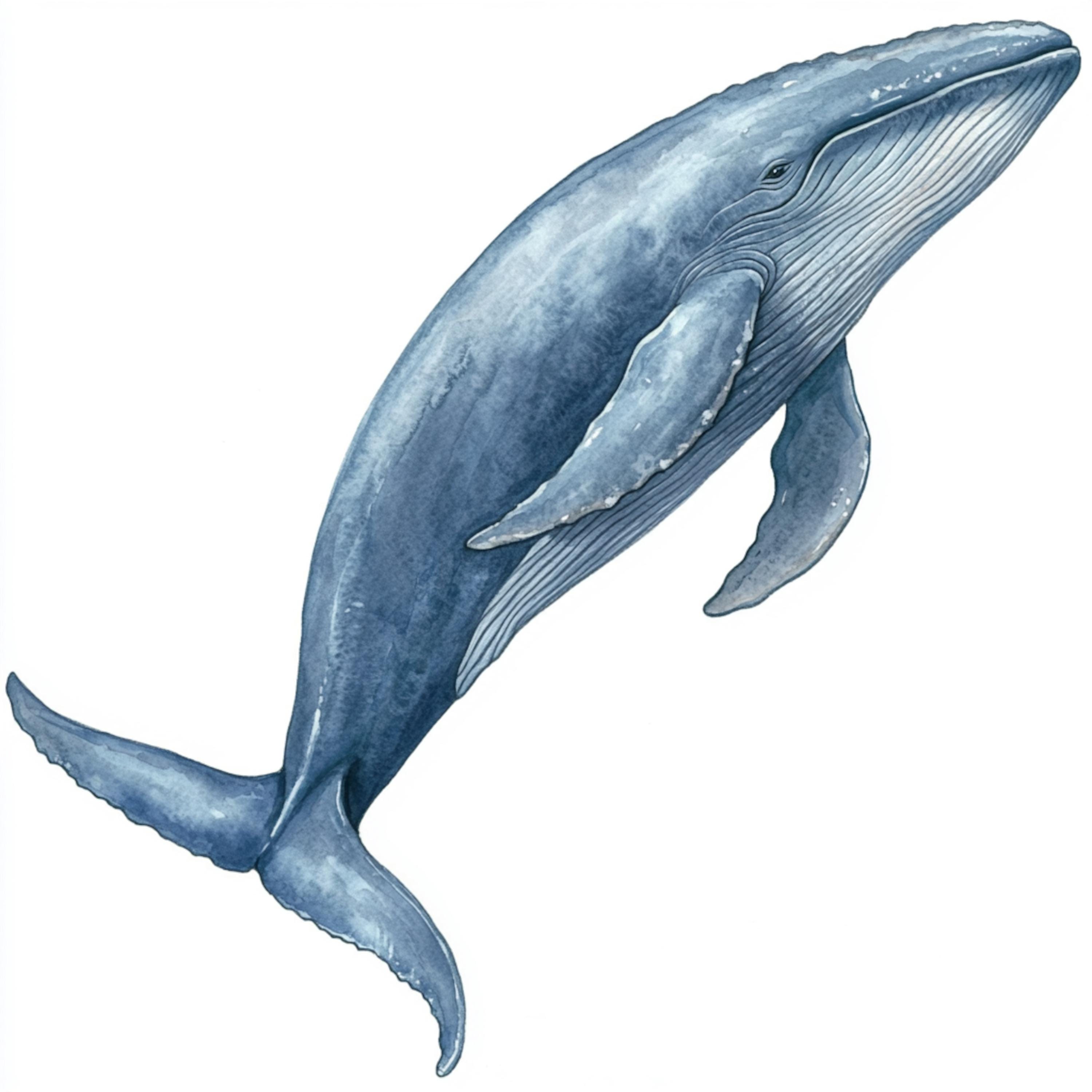 10 Printable Blue Whale Clipart, Whale Watercolor, Nautical Clip Art ...