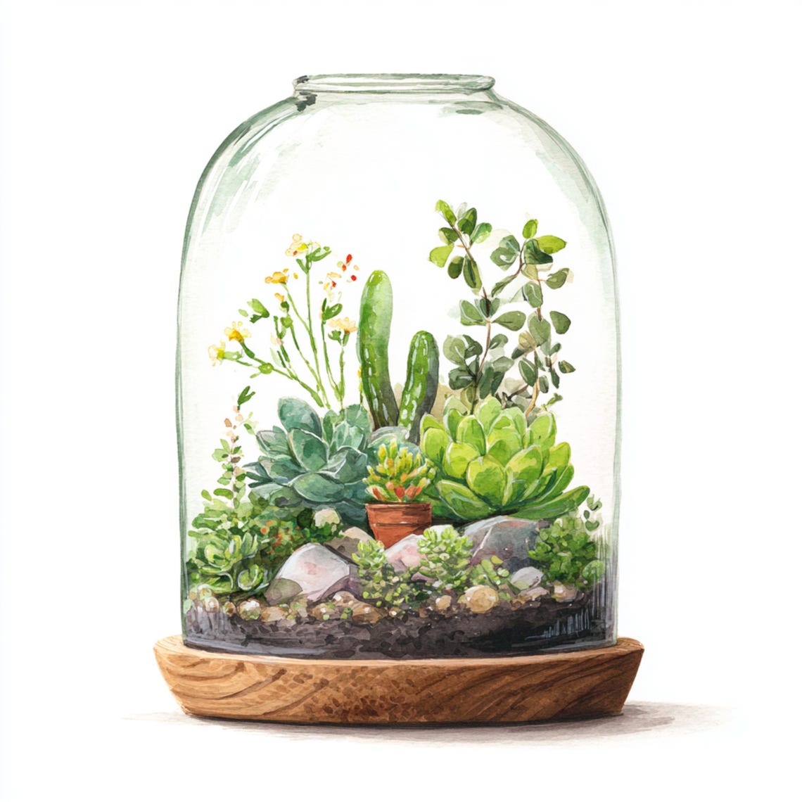 10 Printable Terrarium, Glass Terrarium, Botanical Terrarium Decor ...