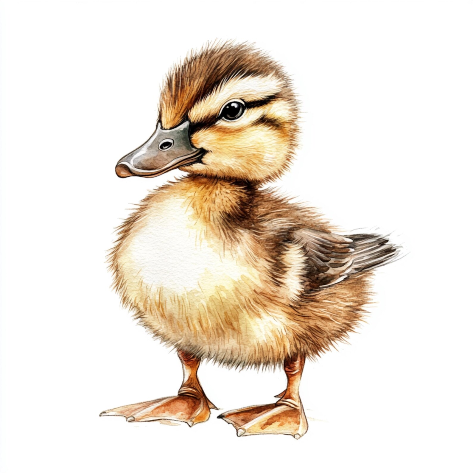 Printable Little Duck, Watercolor Baby Duck, 10 Cute Clipart, Printable ...