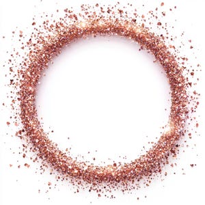 Printable Pink Glitter Circle Frame, Watercolor Rose Gold Ring, Frame ...