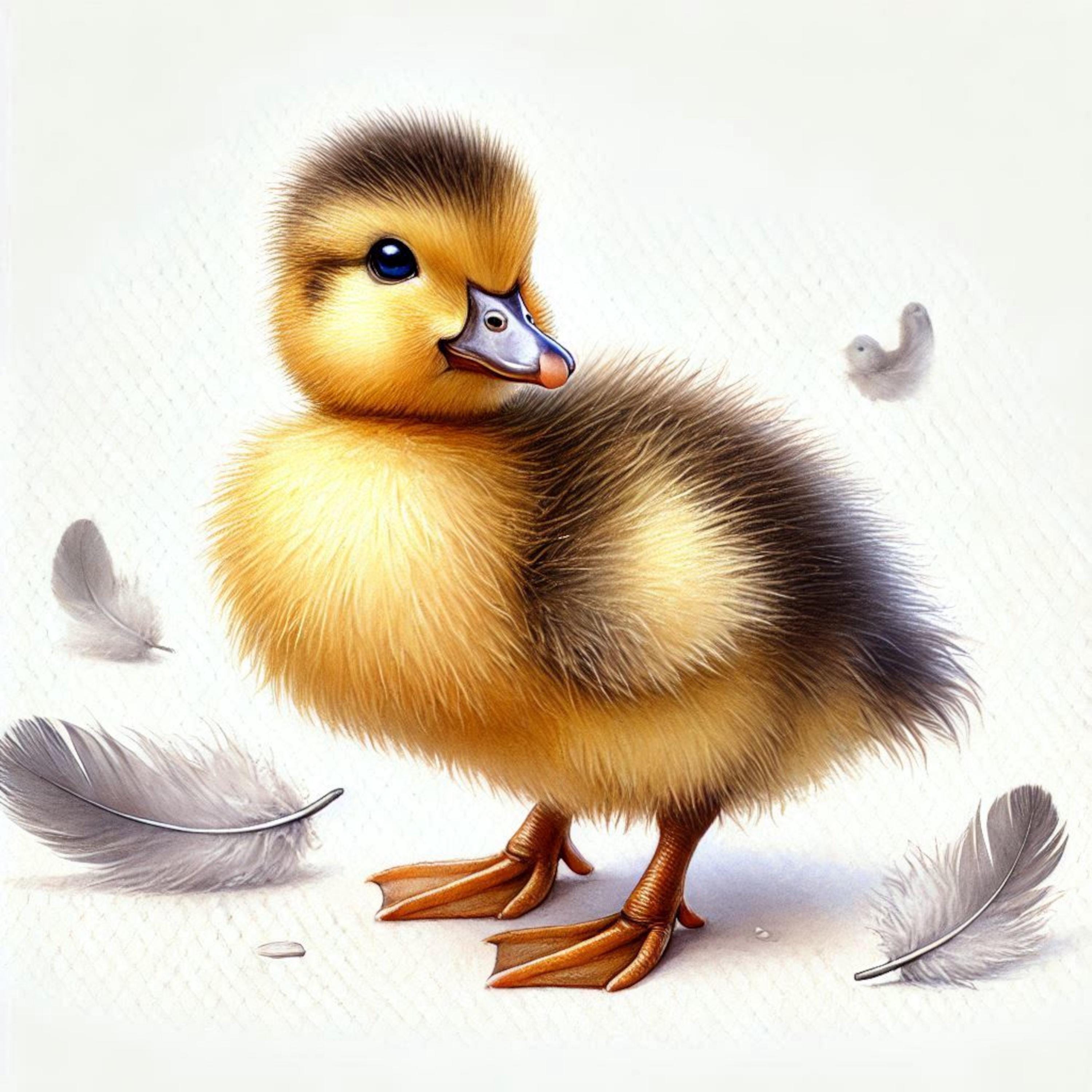 Printable Little Duck, Watercolor Baby Duck, 10 Cute Clipart, Printable ...