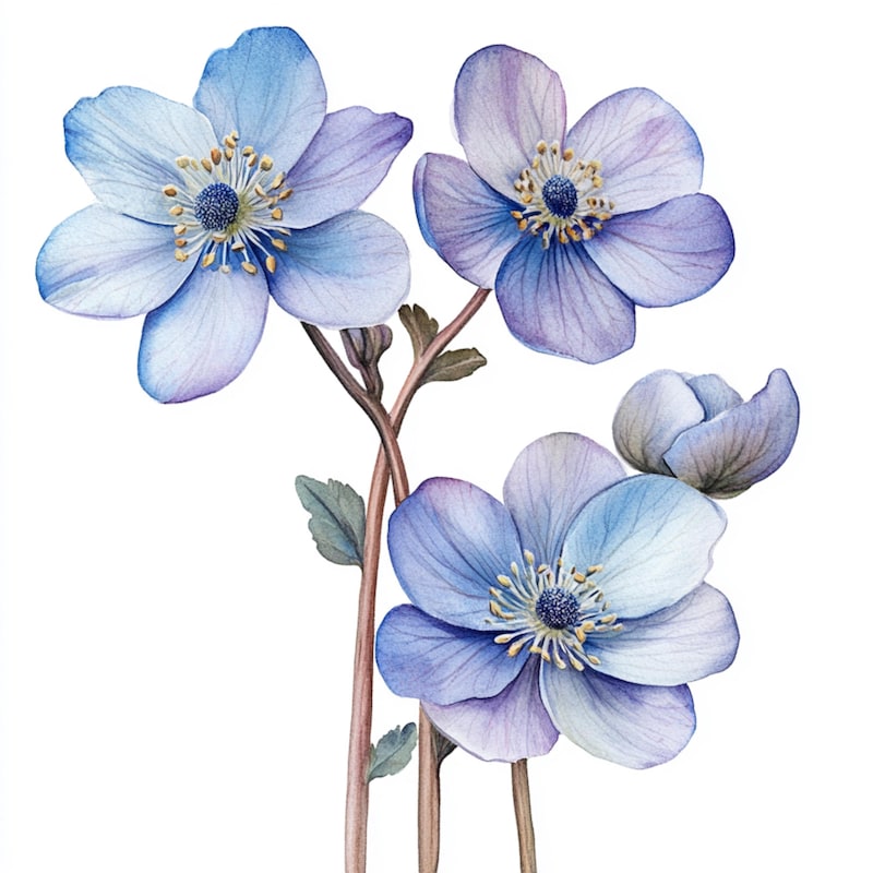 Hepatica - Etsy