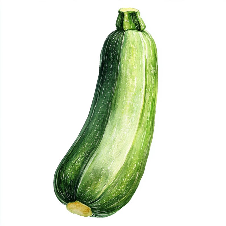 10 Printable Zucchini Art, Watercolor Zucchini, Zucchini Print ...