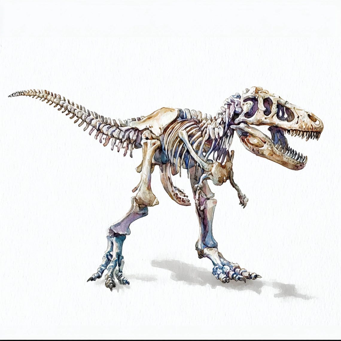 12 Printable Dinosaur Skeletons, Skeletons Jpgs, Paper Design ...