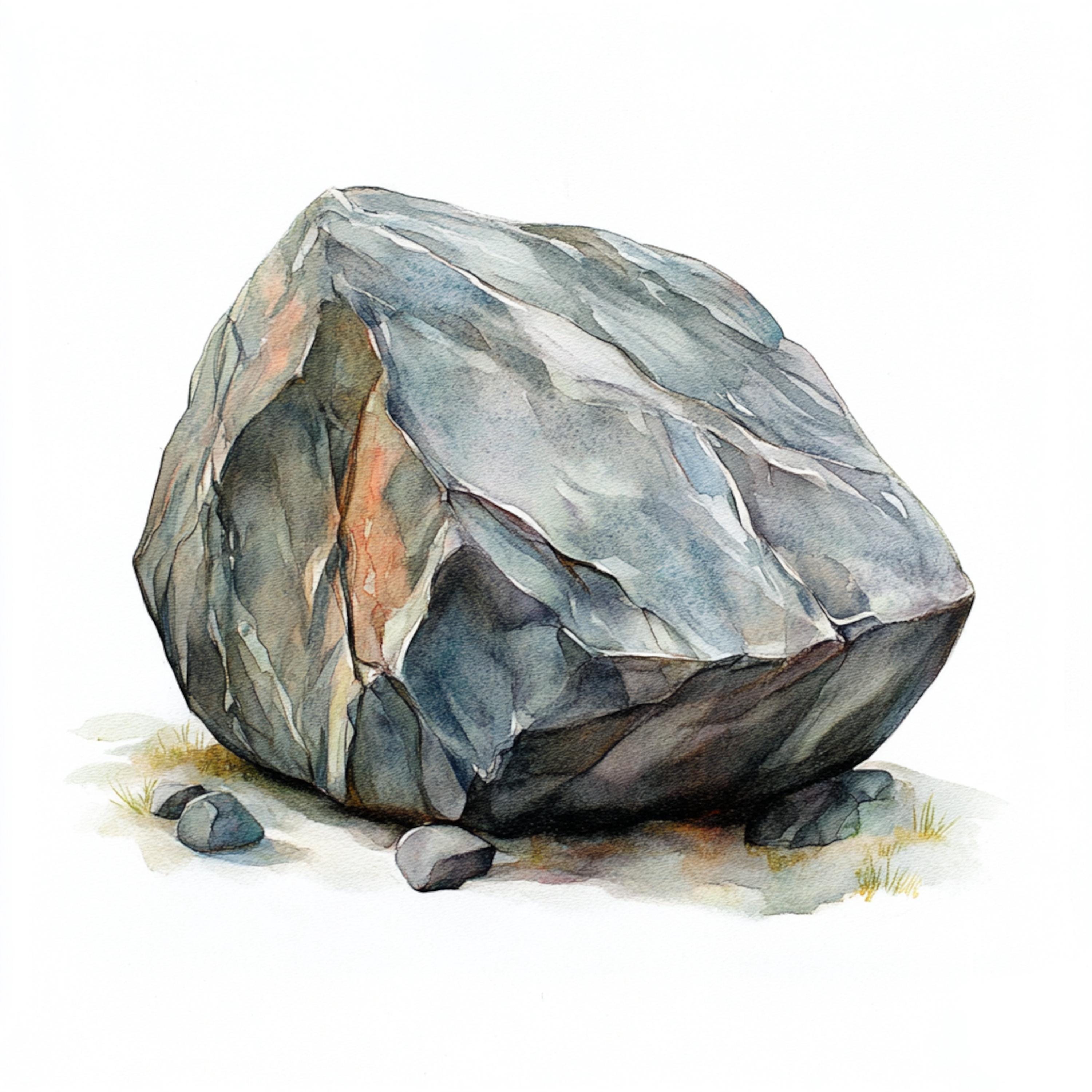 12 Printable Rock, Stones Watercolor, Nautical Clip Art, Painting ...