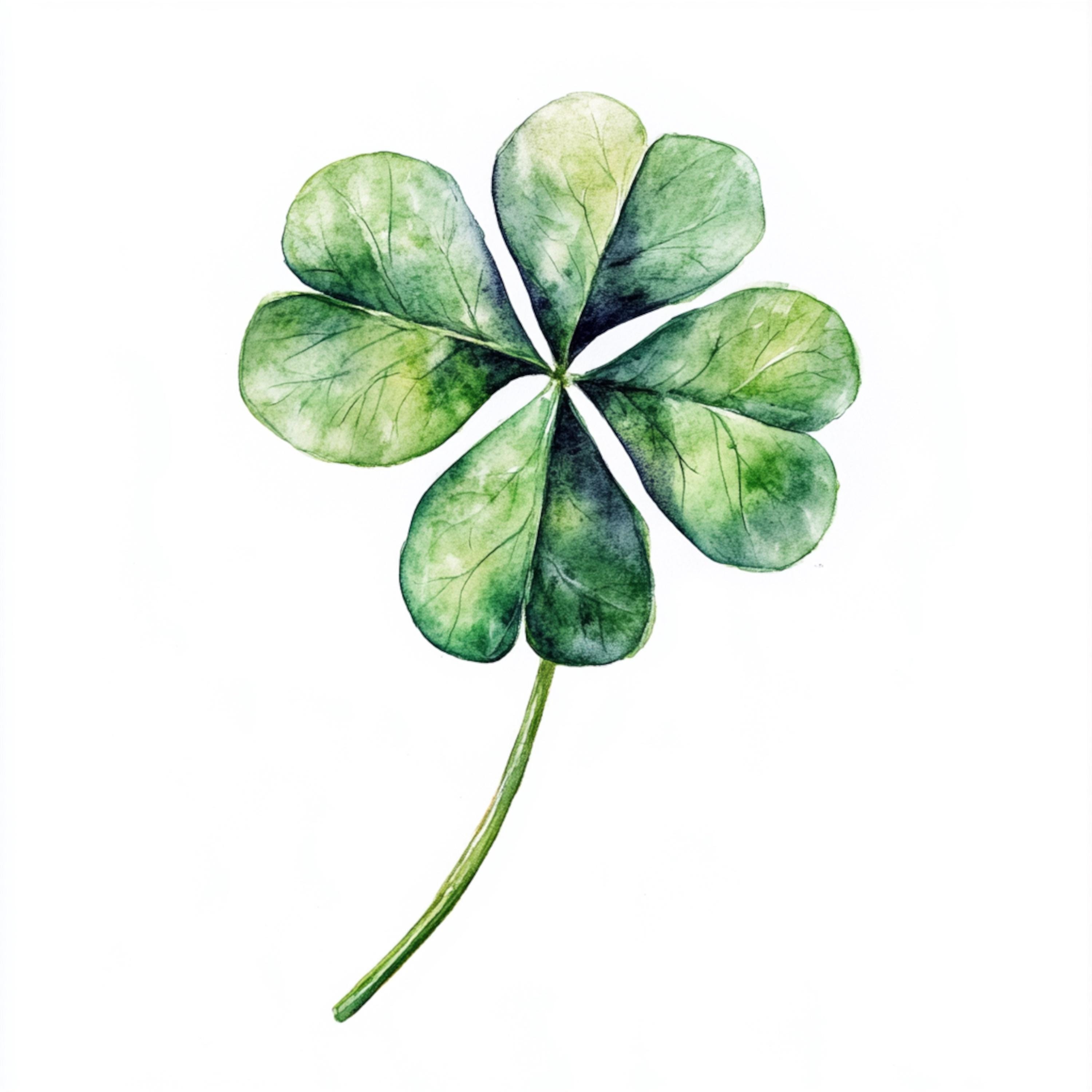 Printable Clover Leaf Decor, Watercolor Lucky Clover, Ivy Botanical Art ...