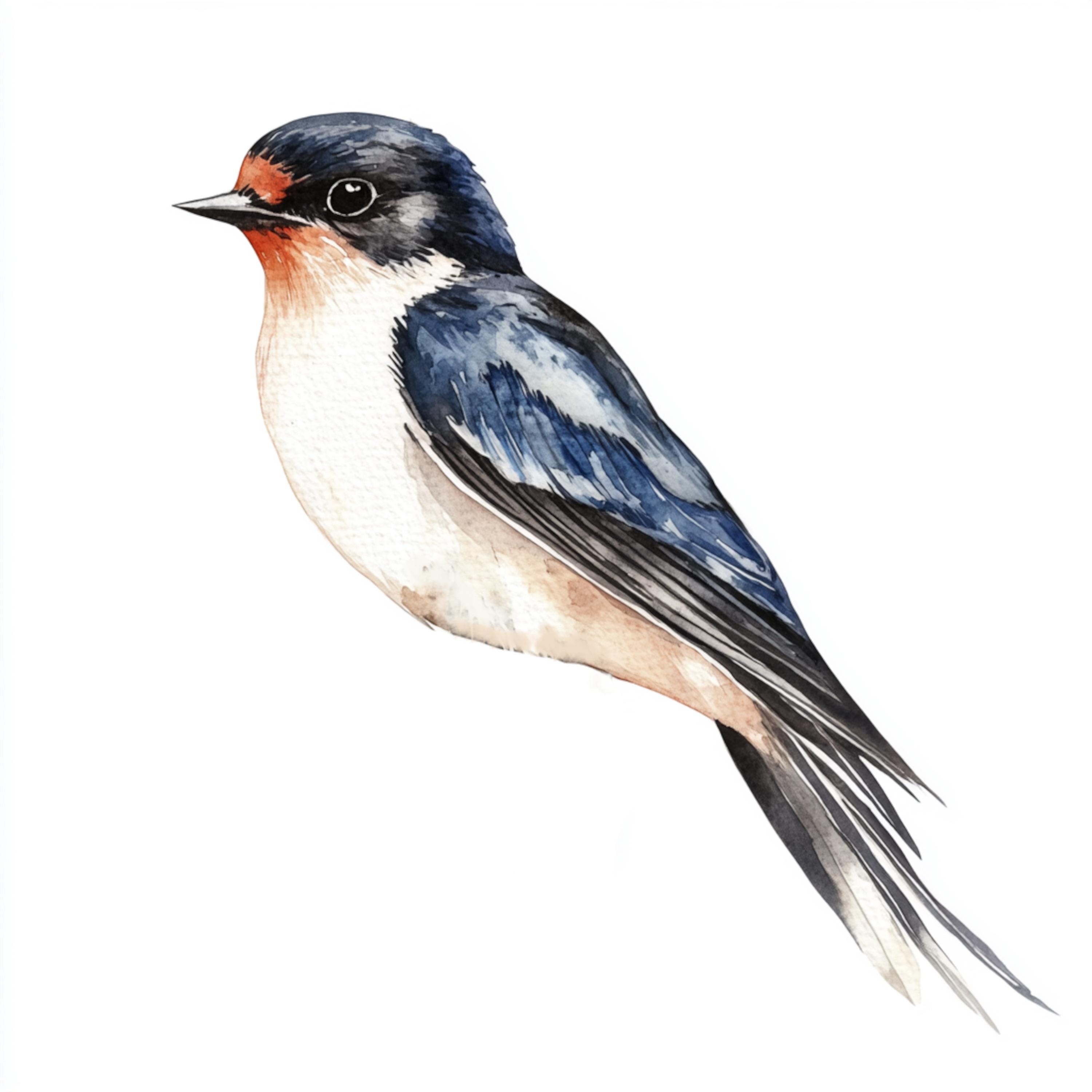 10 Printable Swallow, Swallow Bird, Watercolor Bird, Swallow Clip Art ...