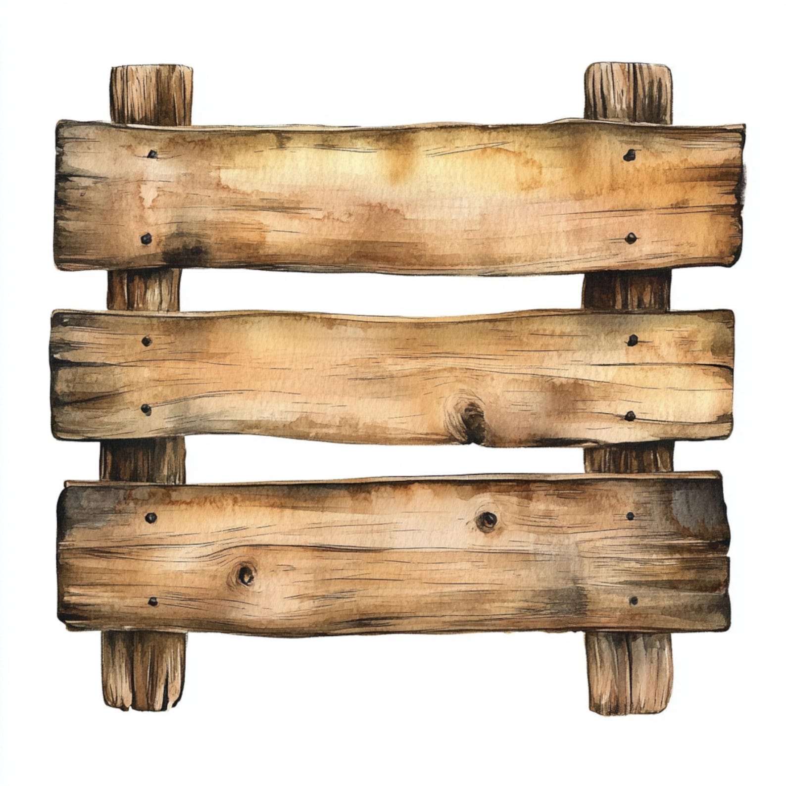 Printable Wooden Sign, Watercolor 10 Images, Wooden Sign Art, Rustic ...